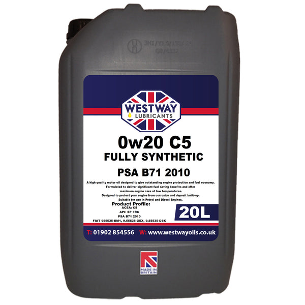 0W20 C5 PSA B71 2010 Spec Synthetic Engine Oil 0w/20 – Westway Oils