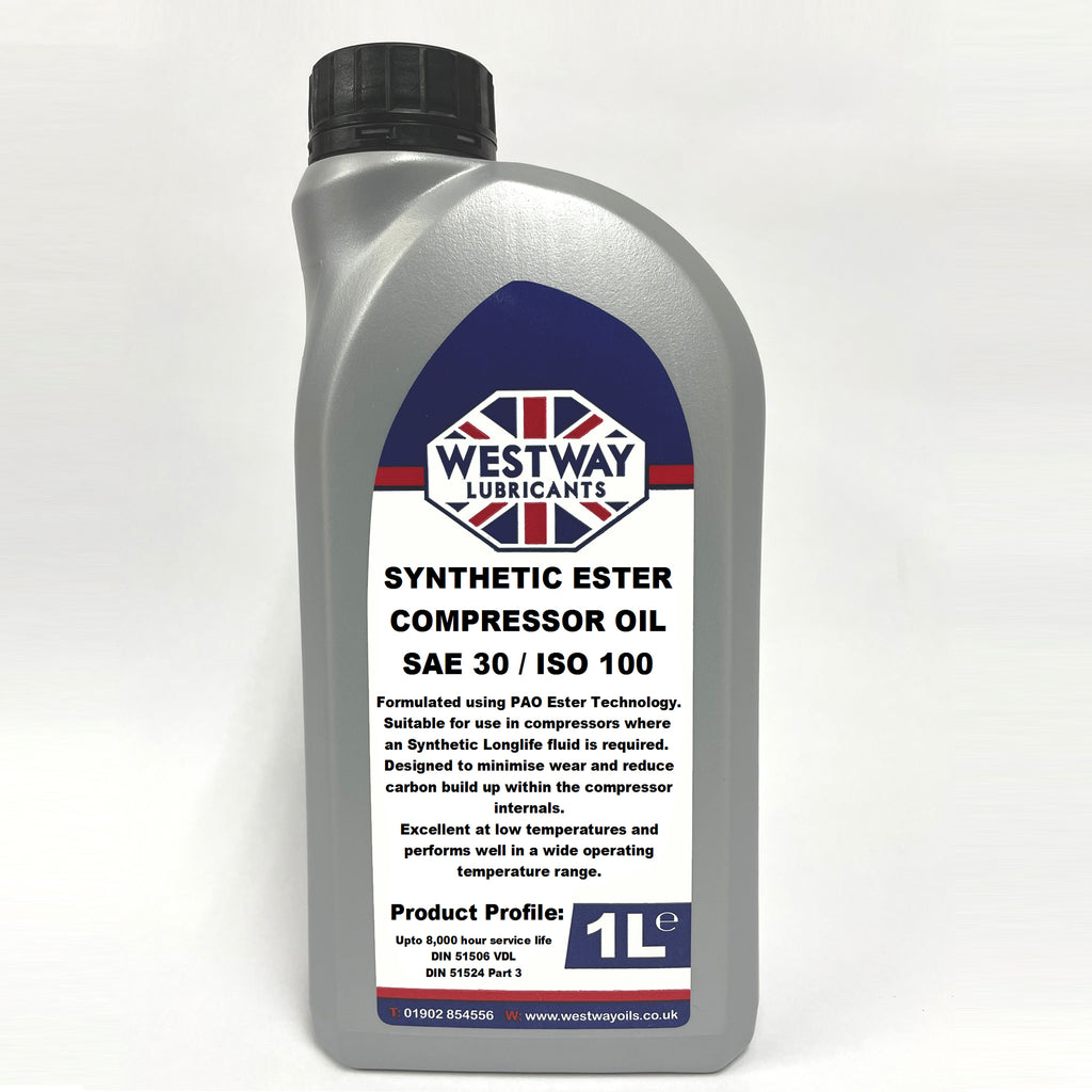 Compressor Oil ISO 100 - SAE 30 Synthetic PAO 8000 Hours – Westway Oils