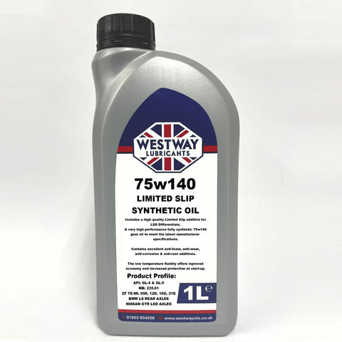 75w140 LSD Synthetic Gear / Diff Oil GL-4 GL-5 LIMITED SLIP – Westway Oils