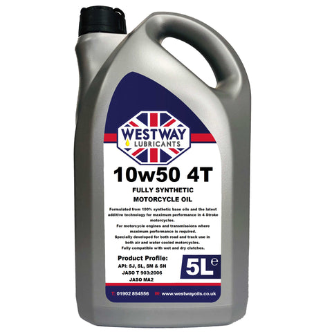 10w50 4T Fully Synthetic Motorcycle Oil – Westway Oils